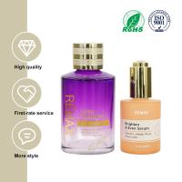 China Functional 30ml 70ml Cosmetic Dropper Bottles In Gradient Purple And Matte Orange for sale