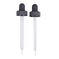 China 24/400 Plastic Black Smooth Lid With Glass Straw For Dropper for sale