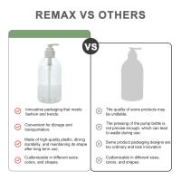China 500ml Transparent cylindrical Smooth with white pump for shampoo lotion bottle for sale