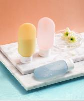 China 60ml Yellow/Pink/Blue cylinder frosted with White Lid for shampoo lotion bottle for sale