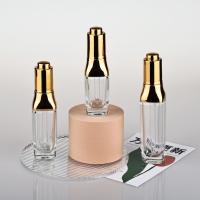 China Sophisticated Essential Oil Bottles with Luxurious Gold Press Dropper 30ml 40ml 50ml for sale