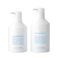 China 350/400ml white cylindrical smooth with white pump for shampoo lotion bottle for sale