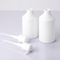 China 350/400ml white cylindrical smooth with white pump for shampoo lotion bottle for sale