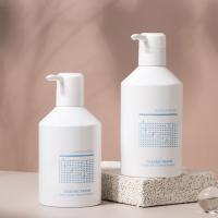 China 350/400ml white cylindrical smooth with white pump for shampoo lotion bottle for sale