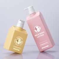 China 500ml/1000ml Pink/Yellow PET Smooth Bottle With white Pump For shampoo lotion bottle for sale