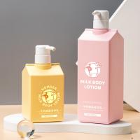 China 500ml/1000ml Pink/Yellow PET Smooth Bottle With white Pump For shampoo lotion bottle for sale