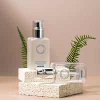 China 135ml Transparent rectangle smooth with Silver pump for shampoo lotion bottle for sale