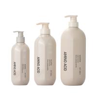 China 300/500/700ml white rectangle smooth with white pump for shampoo lotion bottle for sale