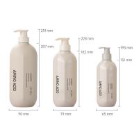 China 300/500/700ml white rectangle smooth with white pump for shampoo lotion bottle for sale