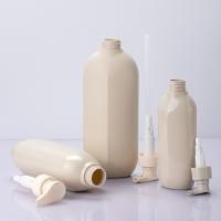 China 300/500/700ml white rectangle smooth with white pump for shampoo lotion bottle for sale