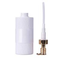 China 500ml White/Black cylindrical smooth and Spiral pattern with golden pump for shampoo lotion bottle for sale