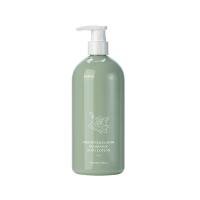 China 500ml Matcha PET cylindrical smooth with white pump for shampoo lotion bottle for sale