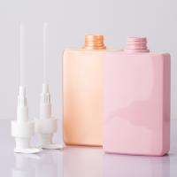 China 330ml Orange/Pink PP Smooth Bottle With white Pump For shampoo lotion bottle for sale