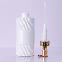 China 500ml White/Black PET Smooth Bottle With Gold Pump Head For  shampoo lotion bottle for sale
