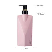 China 360ml Pink/Yellow/white Irregular smooth with Black pump for shampoo lotion bottle for sale