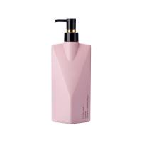 China 360ml Pink/Yellow/white Irregular smooth with Black pump for shampoo lotion bottle for sale