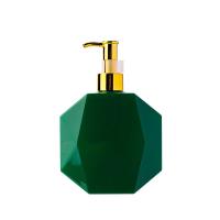 China 300ml PETG White/Greem Irregular smooth with Golden pump for shampoo lotion bottle for sale
