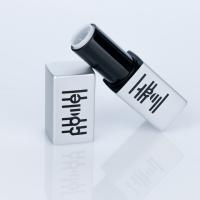 China 3.5g Aluminum Silver cuboid smooth bottle with Silver cap for lipstick tube for sale