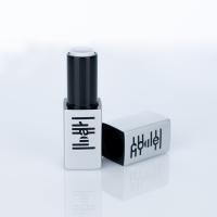 China 3.5g Aluminum Silver cuboid smooth bottle with Silver cap for lipstick tube for sale