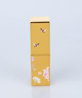 China 3.5g ABS Yellow rectangular smooth bottle with Yellow cap for lipstick tube for sale