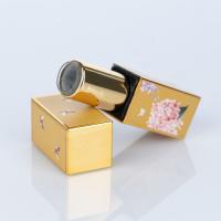 China 3.5g ABS Yellow rectangular smooth bottle with Yellow cap for lipstick tube for sale