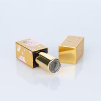 China 3.5g ABS Yellow rectangular smooth bottle with Yellow cap for lipstick tube for sale
