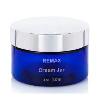 China 120g Blue PP Smooth Bottle With Sivir Lid For Cream Jar for sale
