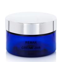 China 120g Blue PP Smooth Bottle With Sivir Lid For Cream Jar for sale