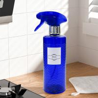 China 500ml Blue plastic cylindrical smooth with blue Spary for Spray Bottle for sale