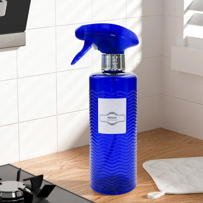 China 500ml Blue plastic cylindrical smooth with blue Spary for Spray Bottle for sale