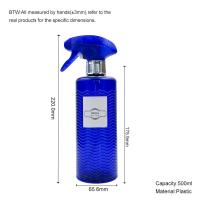 China 500ml Blue plastic cylindrical smooth with blue Spary for Spray Bottle for sale