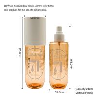 China 240ml Orange Transparent plastic cylindrical smooth with white Spary for Spray Bottle for sale