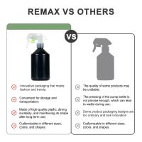 China 500ml Black Transparent plastic cylindrical smooth with white Transparent Spary for Spray Bottle for sale