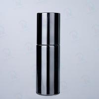 China 40ml Glass Grey smooth Cylinder with white pump for lotion bottle for sale