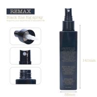 China 150ml black cylindrical smooth bottle with black spray for spray bottle for sale