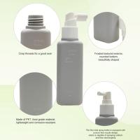 China 100ml Grey cylindrical smooth bottle with white spray for spray bottle for sale