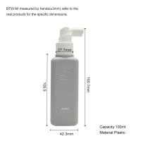 China 100ml Grey cylindrical smooth bottle with white spray for spray bottle for sale