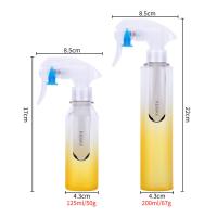 China 125/200ml Plastic black/yellow cylindrical smooth bottle with white spray for spray bottle for sale