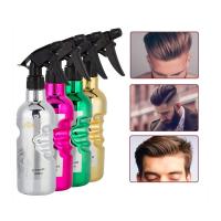 China 500ml Pink/Yellow/Green/White Cylindrical Smooth Plastic Bottle With Black Spray For Spray Bottle for sale