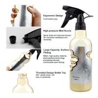 China 500ml Pink/Yellow/Green/White Cylindrical Smooth Plastic Bottle With Black Spray For Spray Bottle for sale