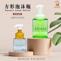 China 250ml Empty Square PETG Material Water Transfer Printing Dense Leak-proof Foam Pump Bottle Hot Sale Packaging for sale