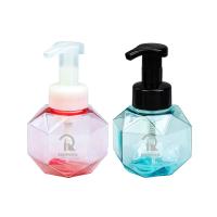 China Polygon Empty PET 300ml Foam Pump Bottle Facial Cleaning Packaging Bottle Fast Delivery Color Customized for sale