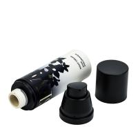 China Cosmetic Lotion Bottle 50ml Refillable Airless Pump Bottle Luxurious Hot Stamping Surface Treatment for sale