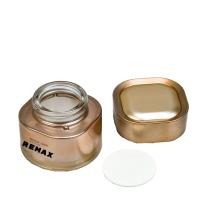 China 50g 40ml 100ml Gold-plated Lid Gradient Square Glass Material Lotion Bottle Cream Jar Skincare Set Packaging for sale