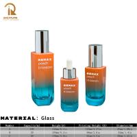 China Chinese Manufacturer 30ml 100ml Gradient Glass Lotion Pump Dropper Bottle Skin Care Package Set for sale
