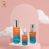 China Chinese Manufacturer 30ml 100ml Gradient Glass Lotion Pump Dropper Bottle Skin Care Package Set for sale
