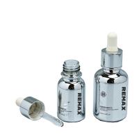 China 60g Cream Jar 20ml 30ml 100ml 120ml 150ml Pump Bottle Silver-Plated Bright Glass Skincare Lotion and Essence Set for sale