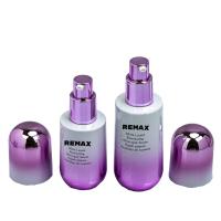 China 50g 30ml 50ml 100ml 120ml Electroplated Two-Color Gradient Round Bottom Round Cap Glass Bottle And Jar for sale