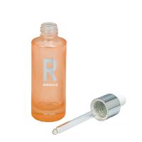 China Cosmetics Packaging Silver-plated Large Cap Pink Transparent Glass Lotion Bottle Dropper Bottle Cream Jar Set for sale