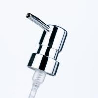 China 24/410 28/410 Bright Silver Aluminum and Plastic Lotion Pump Head for Shampoo and Lotion Bottles for sale